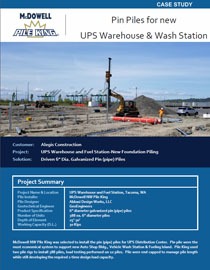 Pin Piles Case Study | McDowell Pile King, Inc.